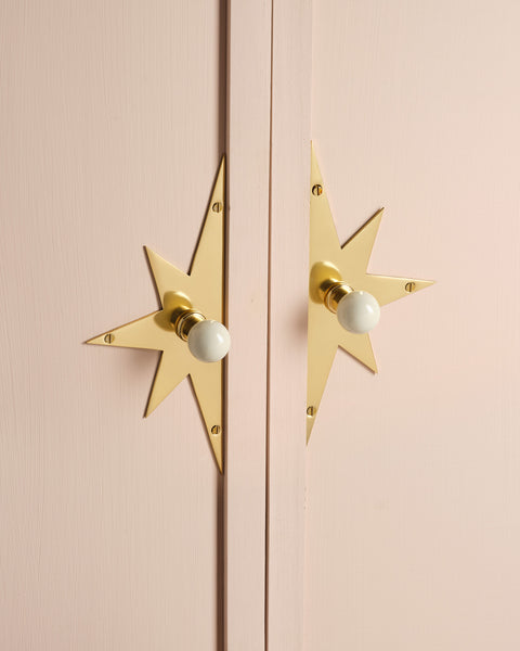 Coloured Knob, Putty, Brass – MG&Co.